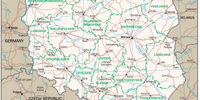 Carte de Pologne : carte géographique, carte routière et carte ...